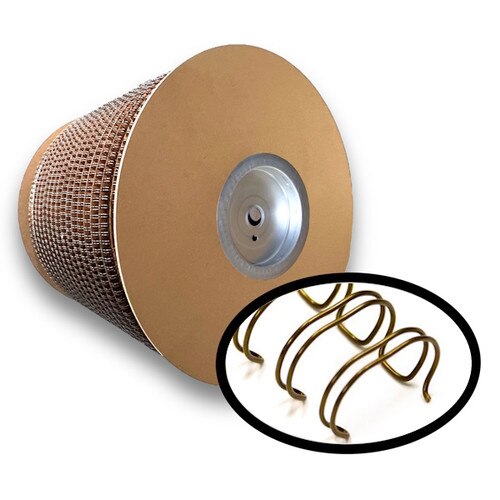 Wire-O 9/16" Bronze / Antique Gold 3:1 Pitch Twin-Loop Binding Spool ...