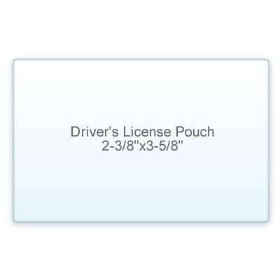 7 Mil Drivers License Size (2-3/8" x 3-5/8") Laminating Pouches
