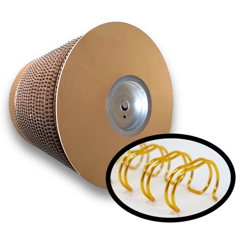Wire-O 5/8" Gold 2:1 Pitch Twin-Loop Binding Spool (10,500 Loops)